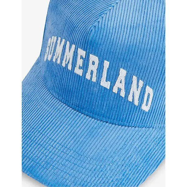 Nahmias Summerland Text-Appliqué Cotton-Corduroy Baseball Cap